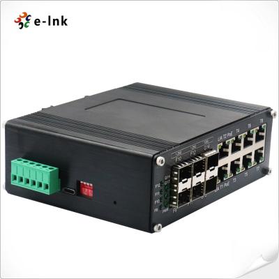 China Industrial Managed PoE Switch 8-Port 10/100/1000T + 6-Port 1000X SFP for sale