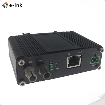 Mini Industrial 10BASE-T to 10BASE-FL Ethernet Media Converter