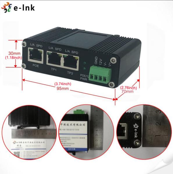Промышленный разделитель IEEE802.3af/at PoE с функцией переключателя с двумя портами