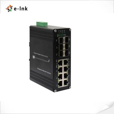 China Industrial 8-Port 10 / 100 / 1000T 802.3at PoE + 4-Port 1G SFP + 2-Port 10G SFP+ Ethernet Switch Te koop