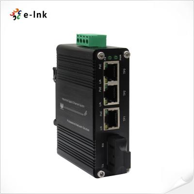 Chine Commutateur Ethernet mini industriel à 3 ports 10/100/1000T 802.3at PoE + 1 port 1000X SC avec entrée et augmentation de tension 12 ~ 48VDC à vendre