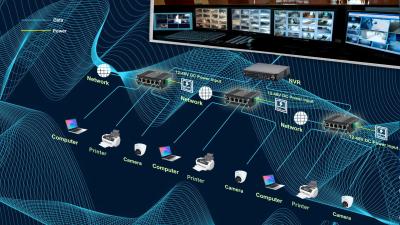 Китай Мини-индустриальный управляемый 5-портовый гигабитный Ethernet-сдвиг 12 ~ 48V DC Wide Range Power Input продается
