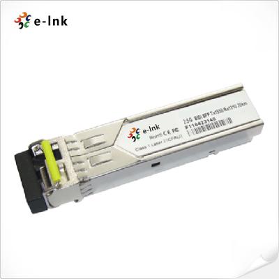 China 2.5Gb/s 20km SFP Transceiver (Multi-rate)Hot Pluggable, Duplex LC, +3.3V, 1310nm, DFB-LD, Single-mode, DDM for sale