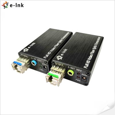 China Mini-type DVI Fiber Optic Extender With External Stereo for sale