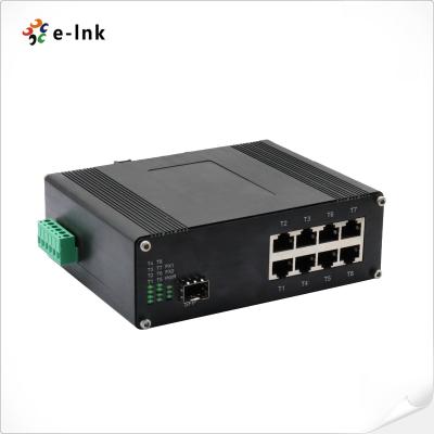 China Industrielle 8-Port 10/100/1000T 802.3bt PoE + 1-Port 100/1000Base-X Ethernet-Schalter zu verkaufen
