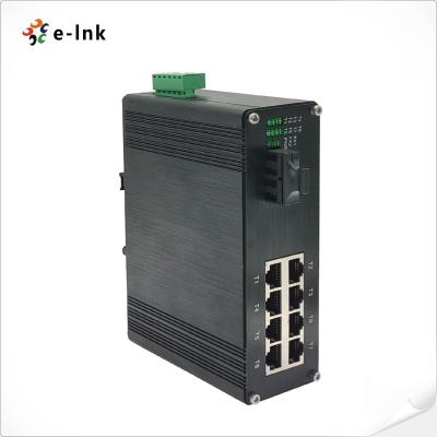China 60W bt industriële 8-poorts 10/100/1000T 802.3at PoE + 1-poorts 100/1000Base-X Ethernet-switch Te koop