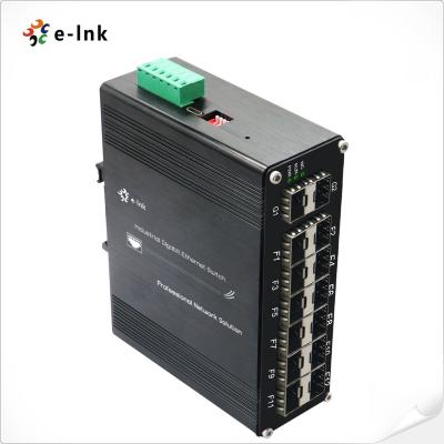 Chine Commutateur à fibre optique L2 industriel haute performance + 12 ports gérés 1000X SFP + 2 ports 1000X SFP à vendre