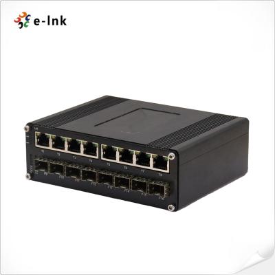China Switch Ethernet gestionado industrial L2+ de 8 puertos 10/100/1000T + 8 puertos 1000X SFP en venta