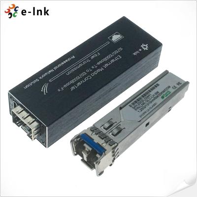 China Micro Mini802.3at PoE+ PD 10/100/1000base-t aan de Media van 100/1000base-x SFP Convertor Te koop