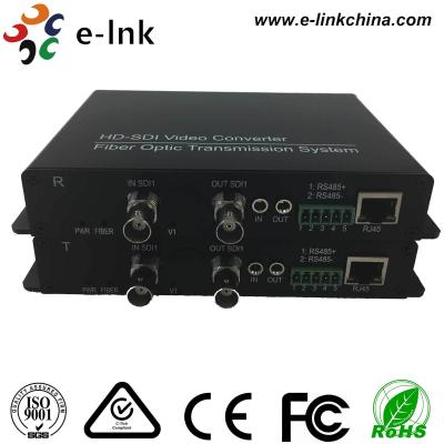 China SD/HD/3G-SDI + RS485/RS422/RS232 Data + 10/100M Ethernet  over Fiber Converter for sale