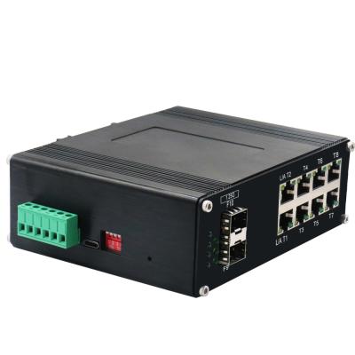China Comutador Ethernet gerenciado SFP industrial L2+ 8 portas 10/100/1000T + 2 portas 1000X à venda