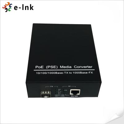 China Convertidor de medios SFP PoE(PSE) 10/100/1000Base-TX a 1000Base-X en venta