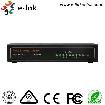 Китай Неуправляемый 8-портовый Ethernet-коммутатор 10/100/1000 Мбит/с продается