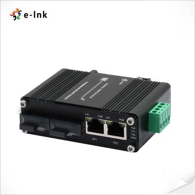 Chine Commutateur Ethernet SFP mini industriel à 2 ports 10/100/1000T 802.3at PoE + à 2 ports 100/1000Base-X avec fonction de renforcement de puissance 12~48VDC à vendre