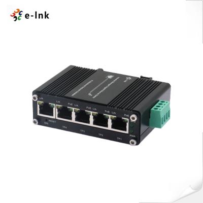 China Mini Industrial Managed 4-Port 10/100/1000BASE-T 802.3at PoE + 1-Port 10/100/1000T Ethernet Switch for sale