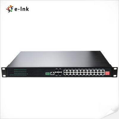 China Rackmount PoE Switch 24 Port 10 / 100 / 1000T+ 4 Port 1000X 802.3at  SFP Managed Ethernet Switch for sale