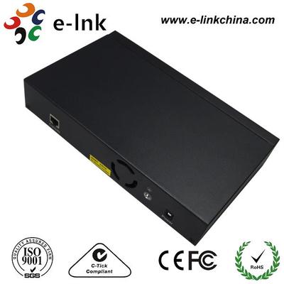 China Convertidor de medios 10/100/1000M 4 puertos TX + 3 puertos FX (SFP) Switch de fibra en venta