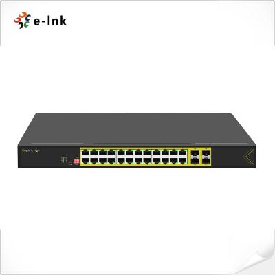China Switch PoE L2+ gestionado de montaje en rack de 24 puertos 10/100/1000T 802.3at + 4 puertos 1000X SFP en venta