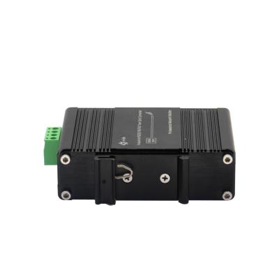 China Mini Industrial 10/100Base-T to 100Base-X SFP Fiber Ethernet Media Converter with 1Ch RS232/RS485/RS422 for sale