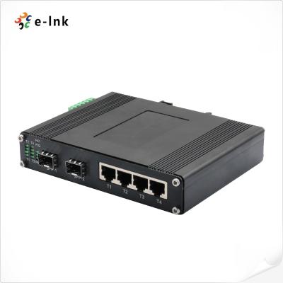중국 산업용 4포트 10/100/1000T 802.3bt PoE + 2포트 100/1000X 이더넷 스위치 판매용