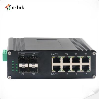 中国 インダストリアル L2+ 8-ポート 10/100/1000T + 4-ポート 1000X SFP マネージド イーサネット スイッチ 販売のため