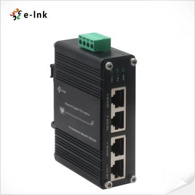 China 12~48VDC Power Input Industrial 2-Port Gigabit PoE+ Injector for sale