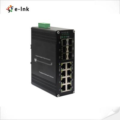 China Interruptor de Ethernet SFP de 8 puertos industriales 10/100/1000T 802.3at PoE + 6 puertos 1000X en venta