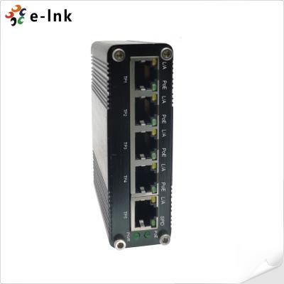 China Mini Industrial PoE Ethernet Switch con 4 puertos 10/100TX 802.3at PoE + 1 puerto 100TX en venta