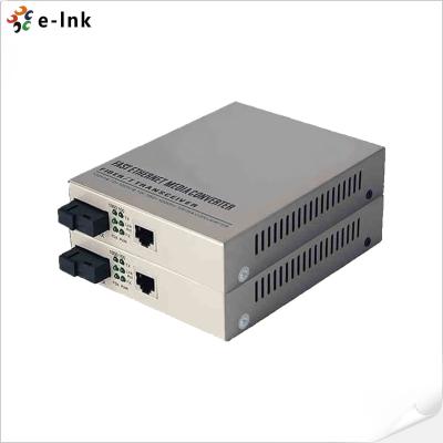 China Conversor de mídia Fast Ethernet WDM 10/100M com fonte de alimentação interna à venda
