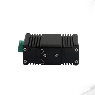 China Mini Industrial 3-Puerto 10/100/1000T 802.3at PoE + 1-Puerto 100/1000X SFP Switch Ethernet con entrada de 12~48VDC y potenciador de voltaje en venta