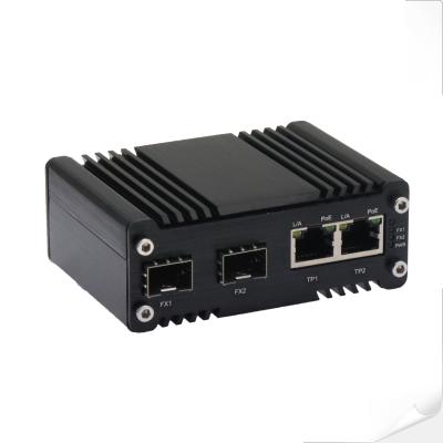 Chine Commutateur Ethernet SFP mini industriel à 2 ports 10/100/1000T 802.3at PoE + à 2 ports 100/1000Base-X avec fonction de renforcement de puissance 12~48VDC à vendre