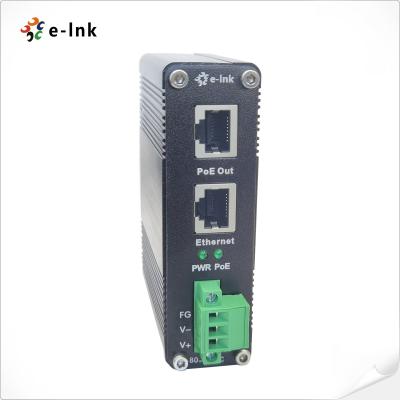 China Gigabit PoE Injector Adapter 80~320VDC Power Input Industrial Gigabit PoE+ Injector for sale