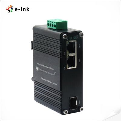 China Mini Industrial 1-Port 1000X para 2-Port 10/100/1000X 30W PoE + Media Converter à venda