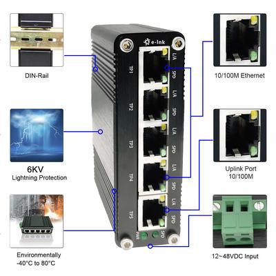 Chine Commutateur Ethernet non géré à 10 ports avec alimentation en entrée 12-48VDC et ports RJ45 Auto-MDI/MDI-X à vendre