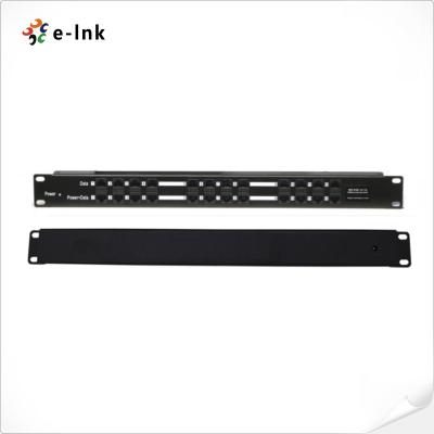 China Gigabit 12VDC 57VDC 12 Port PoE Injector 1U Rack Mount Passive type for sale