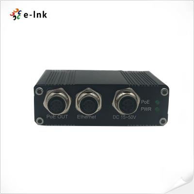 China EN50155 Industrial 10/100/1000M/2.5G/5G 30W PoE Injector with M12 connector for sale