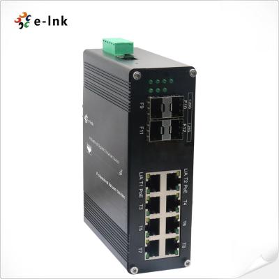 China Industrie L2+ 8-Port 10/100/1000T 802.3at PoE + 4-Port 1000X SFP verwalteter Ethernet-Switch zu verkaufen