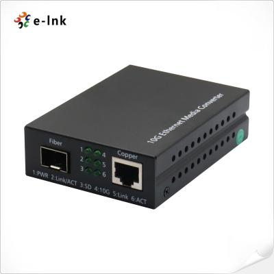 China 10G Base-T naar Base-R Media Converter - SFP+ Jumbo Frame Plug & Play Te koop