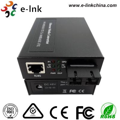 China 10/100M Single Fiber Converter 120km 48VDC Power Input Industrieel Te koop