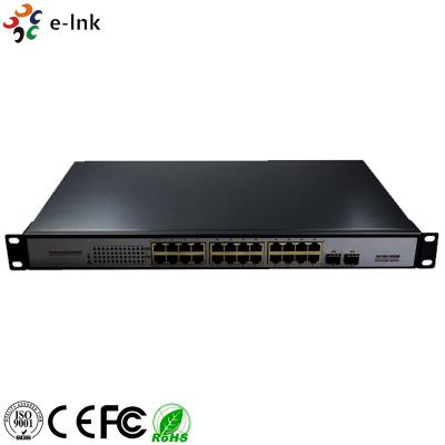 Китай 10/100/1000Mbps PoE-PSE Fiber-to-Copper Ethernet Switch: 2 SFP + 24 PoE продается