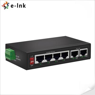 中国 4ポート 10/100BASE-T PoE + 2ポート 100BASE-T アップリンク インダストリアル 250m PoE スイッチ 販売のため
