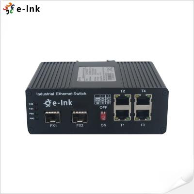 中国 産業用 4ポート 10/100/1000BASE-T + 2ポート 1000BASE-SFP 250m PoE スイッチ 販売のため