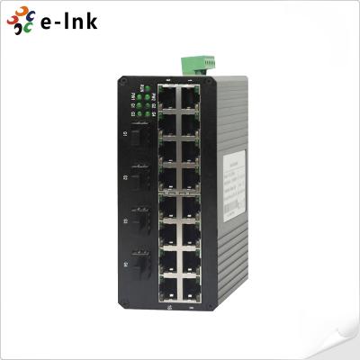 中国 16ポート 10/100ベースT + 4ポート 1000ベース SFP インダストリアルイーサネット スイッチ 販売のため