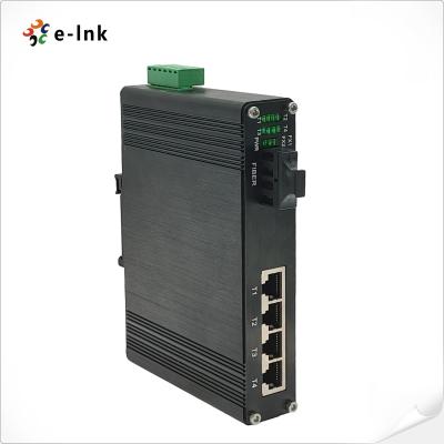 中国 インダストリアルイーサネットスイッチ 4ポート 10/100/1000ベースT + 1ポート 1000BASE-X DIN Rail 販売のため