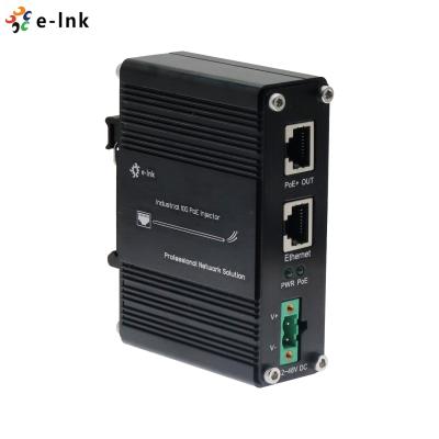 China Industriële 10G PoE+ Injector 30W 12~48V DC Power Input Aluminium Metal Case Te koop