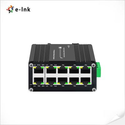 China Industriële Managed Ethernet Switch 8-Poort 1000M IEEE802.3at PoE + 1000M 2 RJ45 Te koop