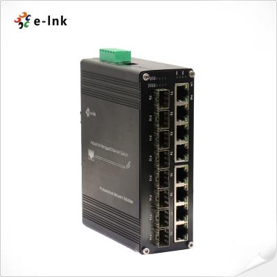 China Industriële L2+ Managed Ethernet Switch 1000M 8-poorts IEEE802.3at PoE + 8 x SFP Te koop