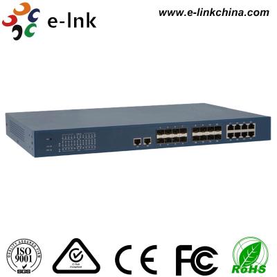 China 16+10 Port Managed Gigabit Switch - 16 SFP Slots Layer 2/4 802.1X Security for sale