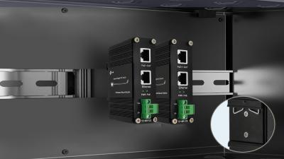 China 12~48V DC Power Input Industrial Gigabit PoE+ Injector Support IEEE802.3at Power over Ethernet (PoE+) Power Sourcing Equipment for sale