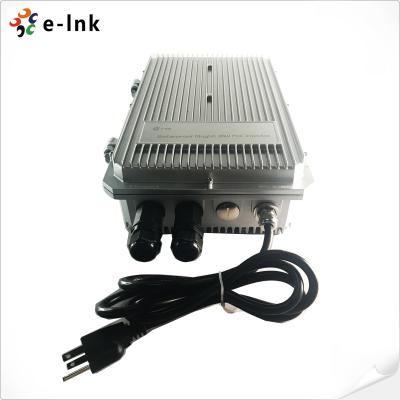 China Industrial IP67 30W Outdoor PoE Injector 802.3at Gigabit Waterproof -40°C to 80°C for sale